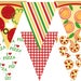 Pizza Party Pizza Banner Pizza Pennant Pizza Decorations - Etsy