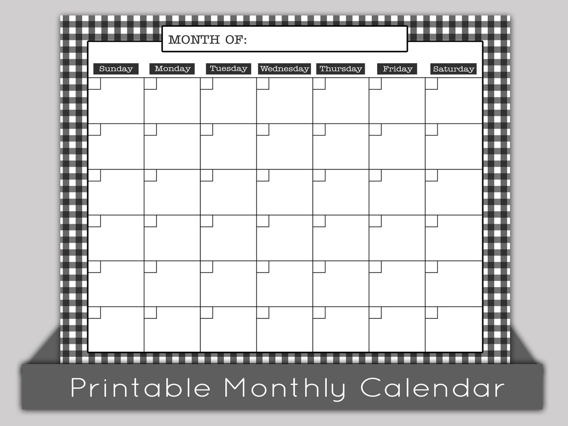 Buffalo Check Calendar - Buffalo Check Menu Planner - Command Center ...