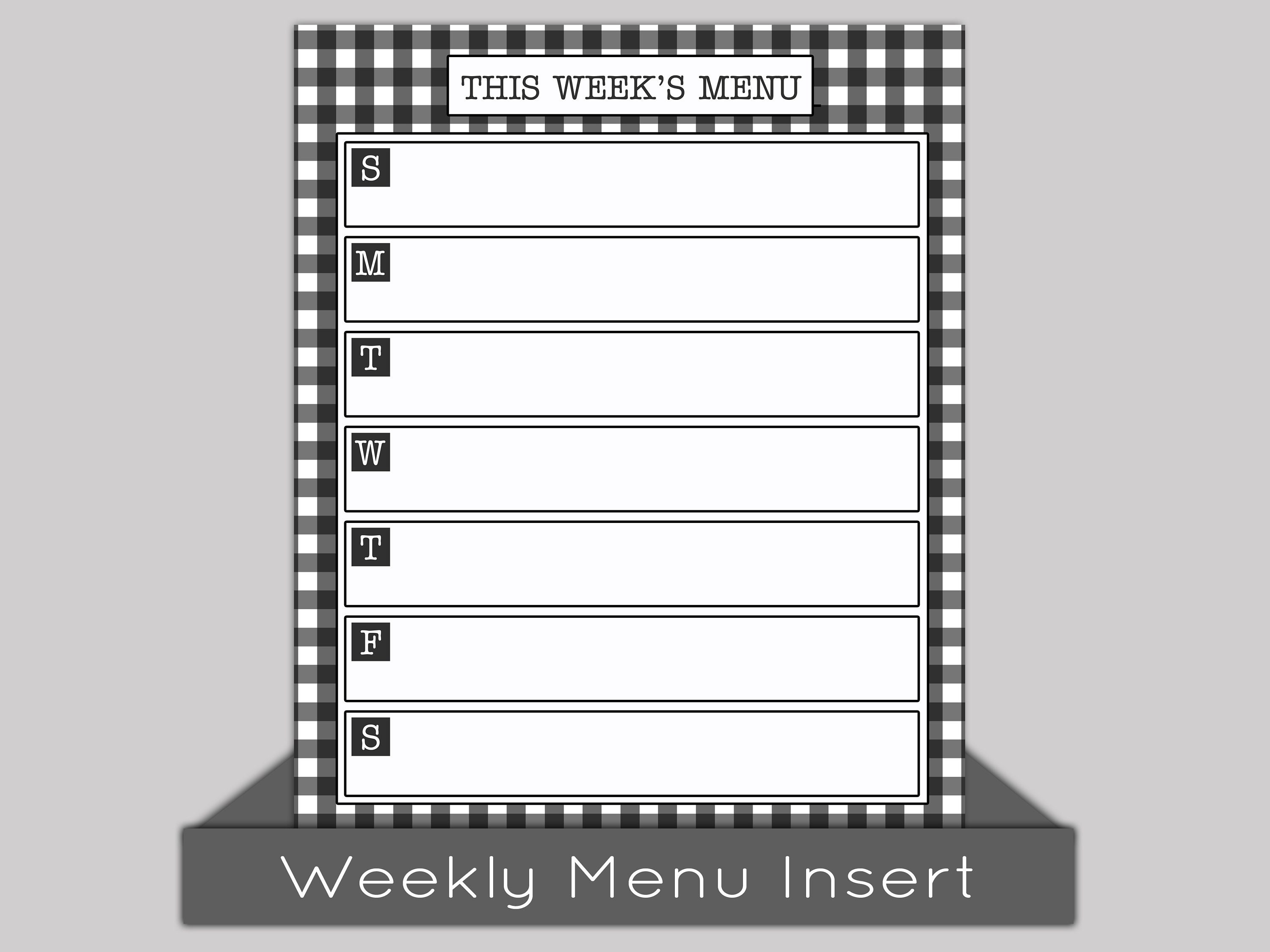 Buffalo Check Calendar - Monthly Calendar - Command Center - Menu Board ...