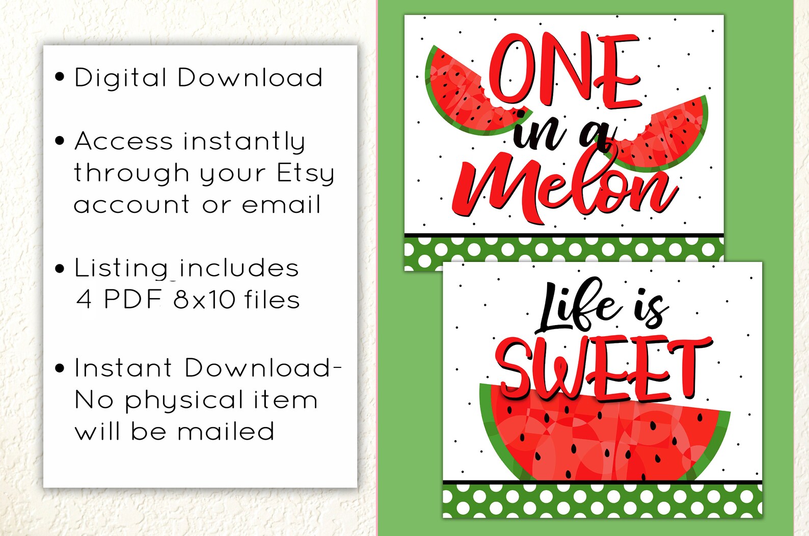 Watermelon Birthday Party Watermelon Party Signs Printable - Etsy