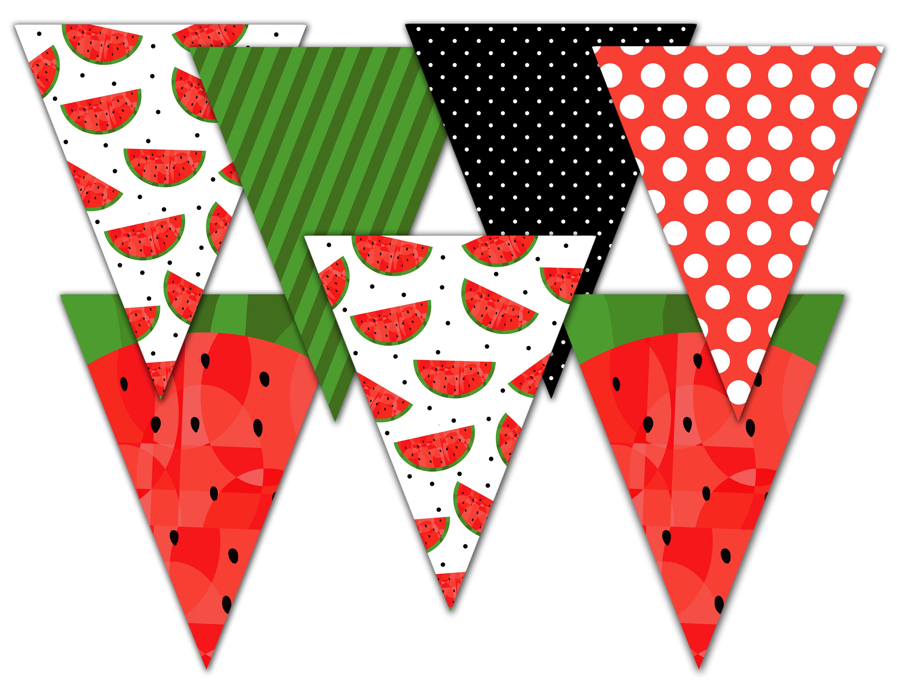Watermelon Banner - Watermelon Pennant - Watermelon Party - Summer ...