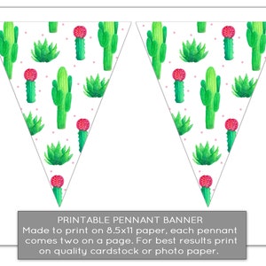 Printable Cactus Banner - Cactus Garland - Cactus Pennant - Cactus ...