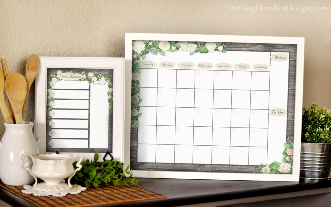 Weekly Menu Planner - Monthly Calendar - Printable Menu Planner ...