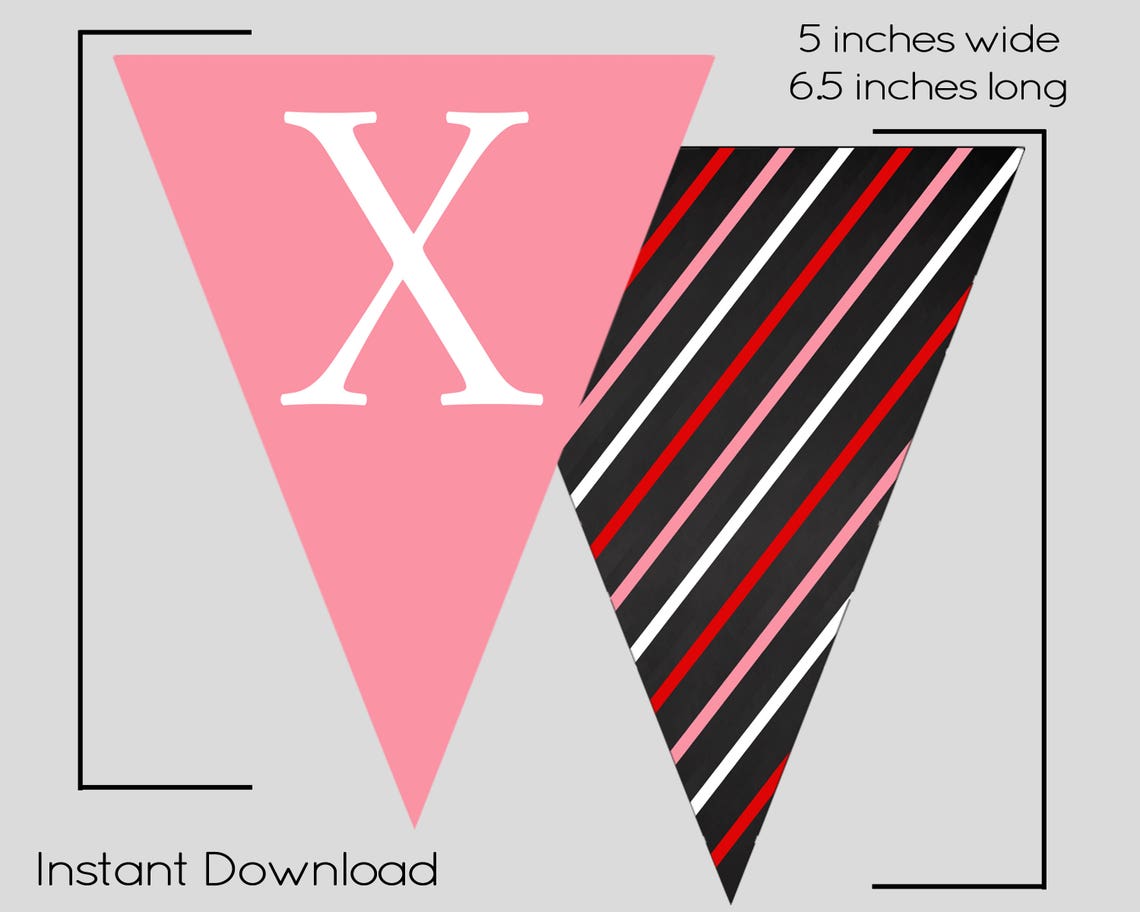 Printable Valentines Banner Valentines Bunting XOXO Banner | Etsy