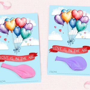 Love is in the Air Valentines Tag - Airhead Valentine Gift Tag ...