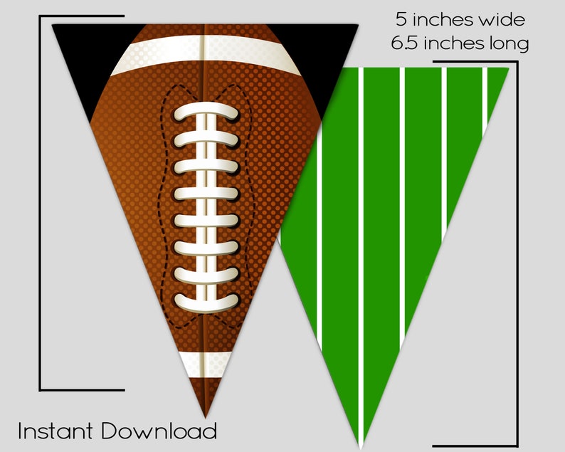 Football Pennant Banner - Football Party Decorations - Football Team ...