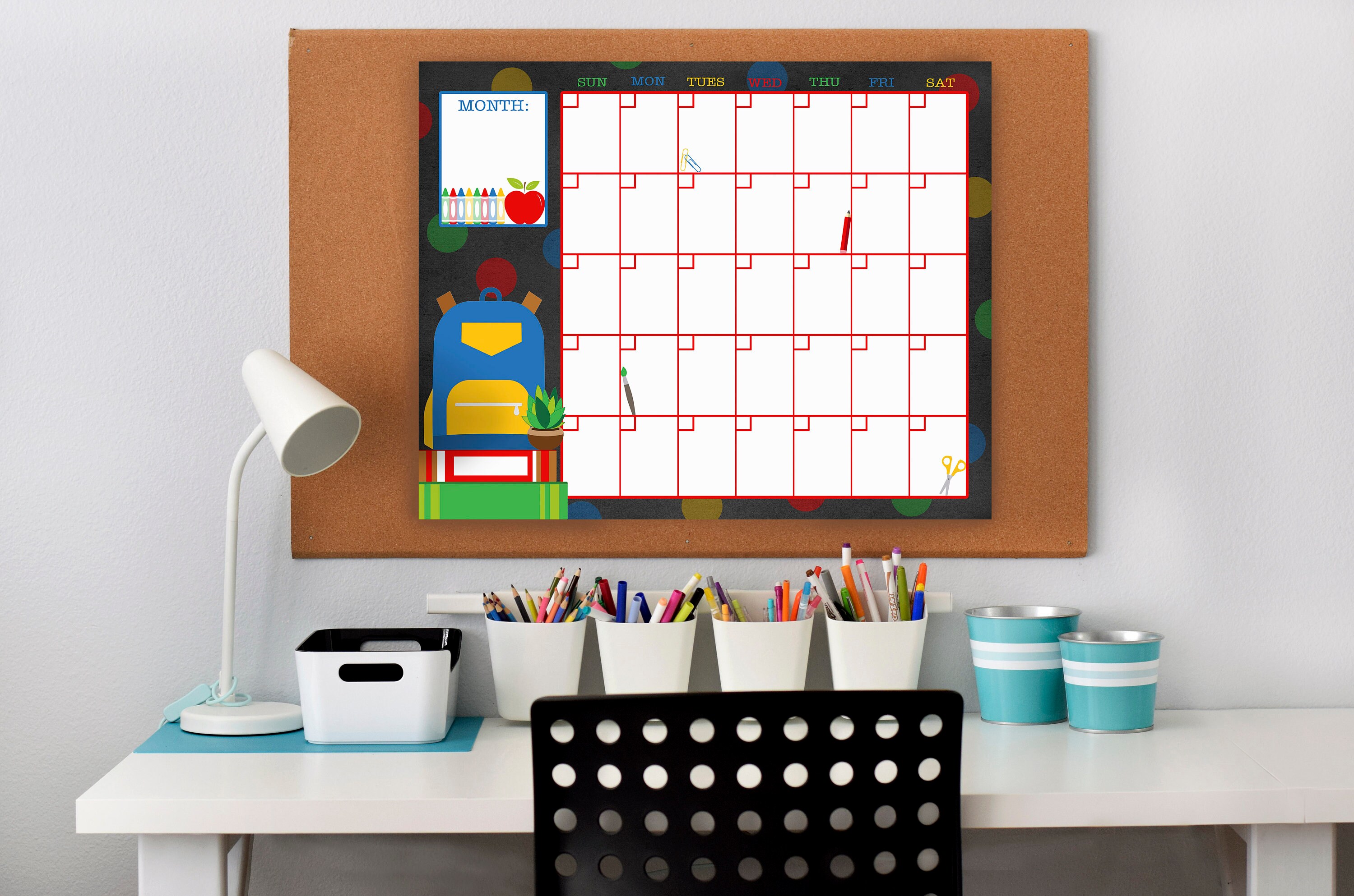 Student Calendar Homeschool Classroom Center Online School | Etsy