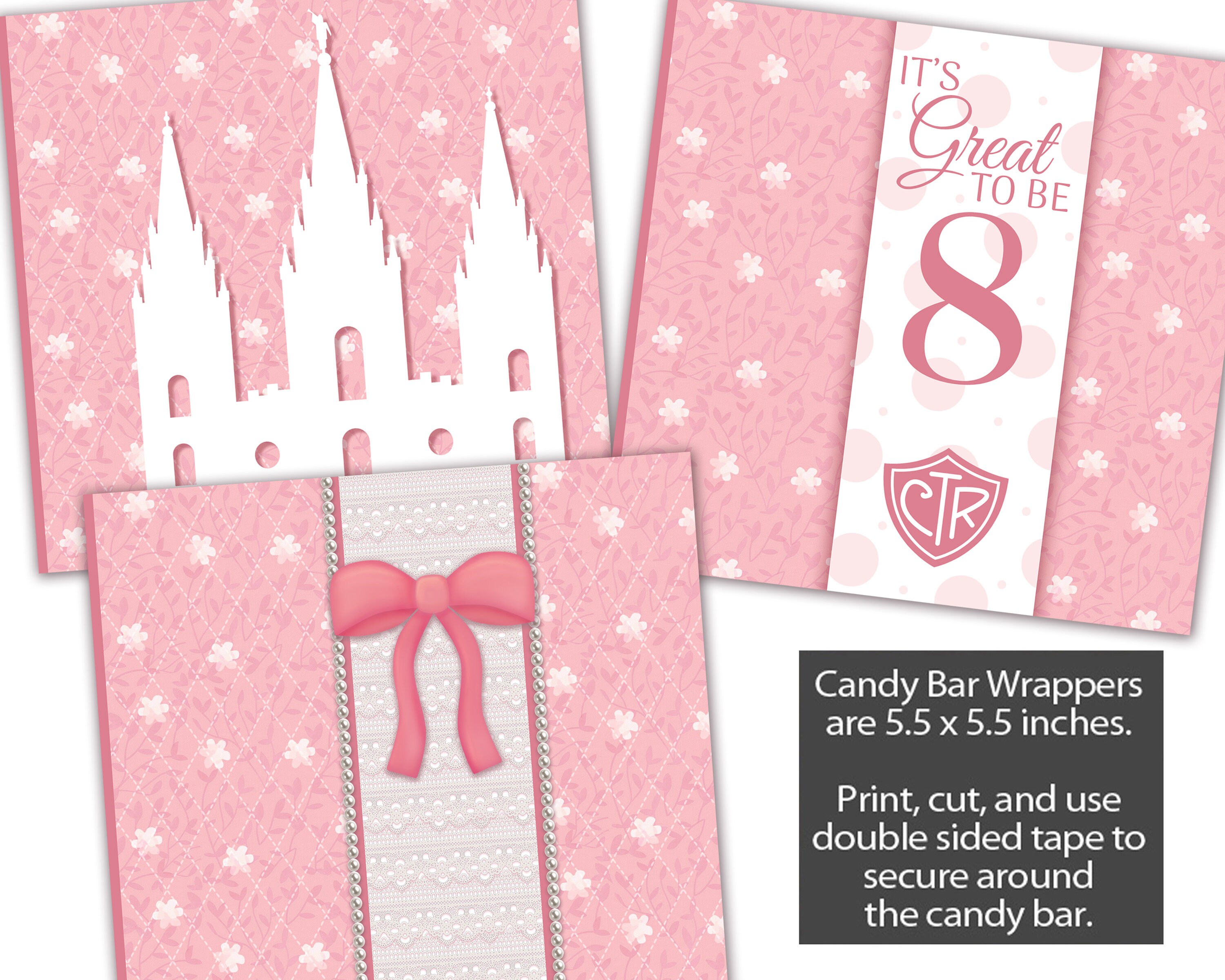 Baptism Candy Bar Wrapper LDS Baptism Favor Great to Be 8 - Etsy