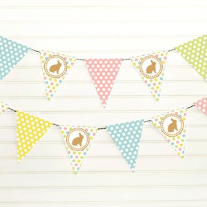 Easter Garland - Bunny Bunting - Easter Pennant Banner - Easter Bunting ...