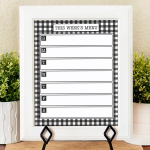 Buffalo Check Calendar - Monthly Calendar - Command Center - Menu Board ...