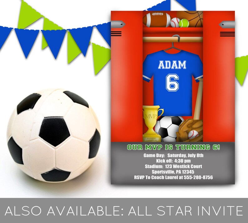 MVP Sports Pennant Banner - Printable Party Decoration (digital ...