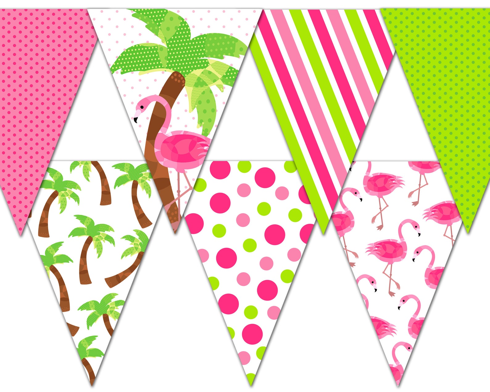 Printable Flamingo Banner Tropical Banner Flamingo Party - Etsy