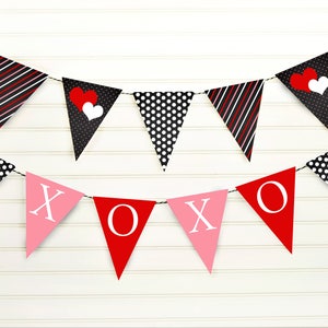 Printable Valentines Banner - Valentines Bunting - XOXO Banner ...