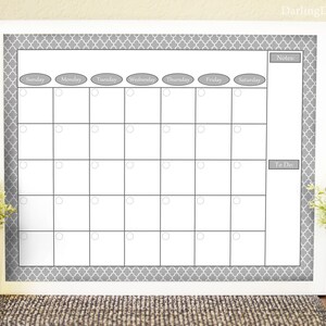 Gray Printable Calendar - Monthly Calendar - Wall Calendar - Simple ...