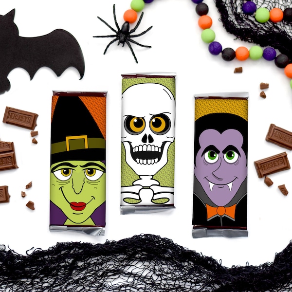Printable Halloween Candy Wrappers - Etsy