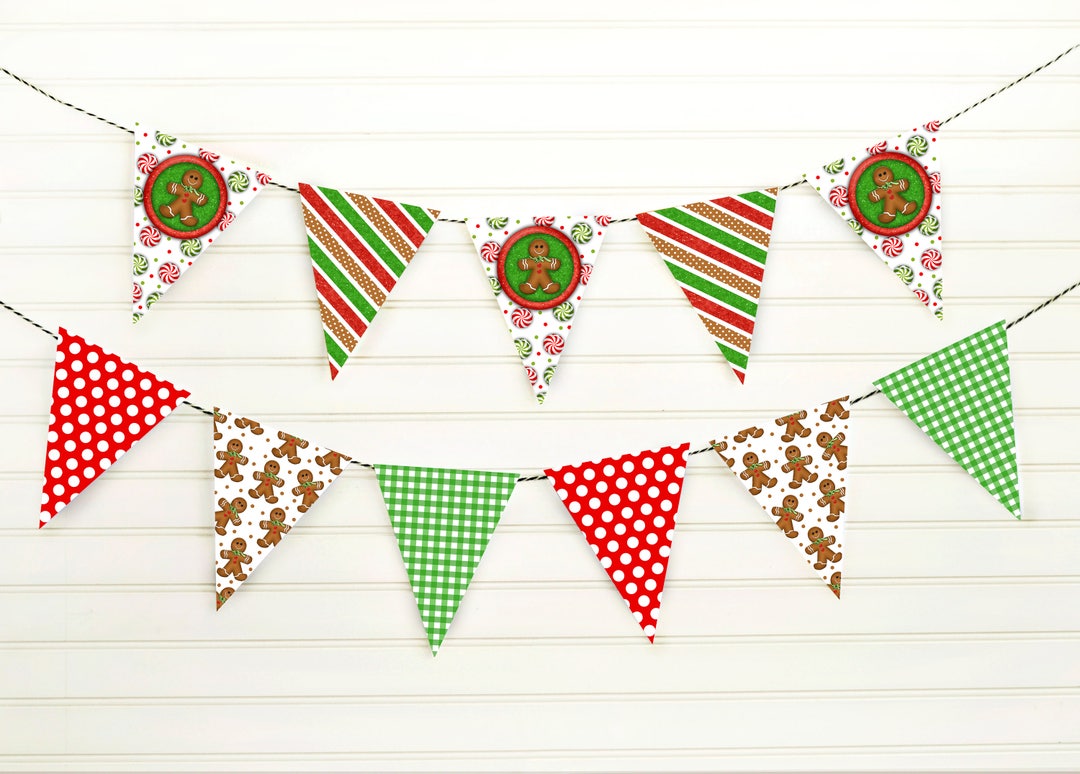 Gingerbread Banner - Christmas Banner - Christmas Garland - Christmas ...