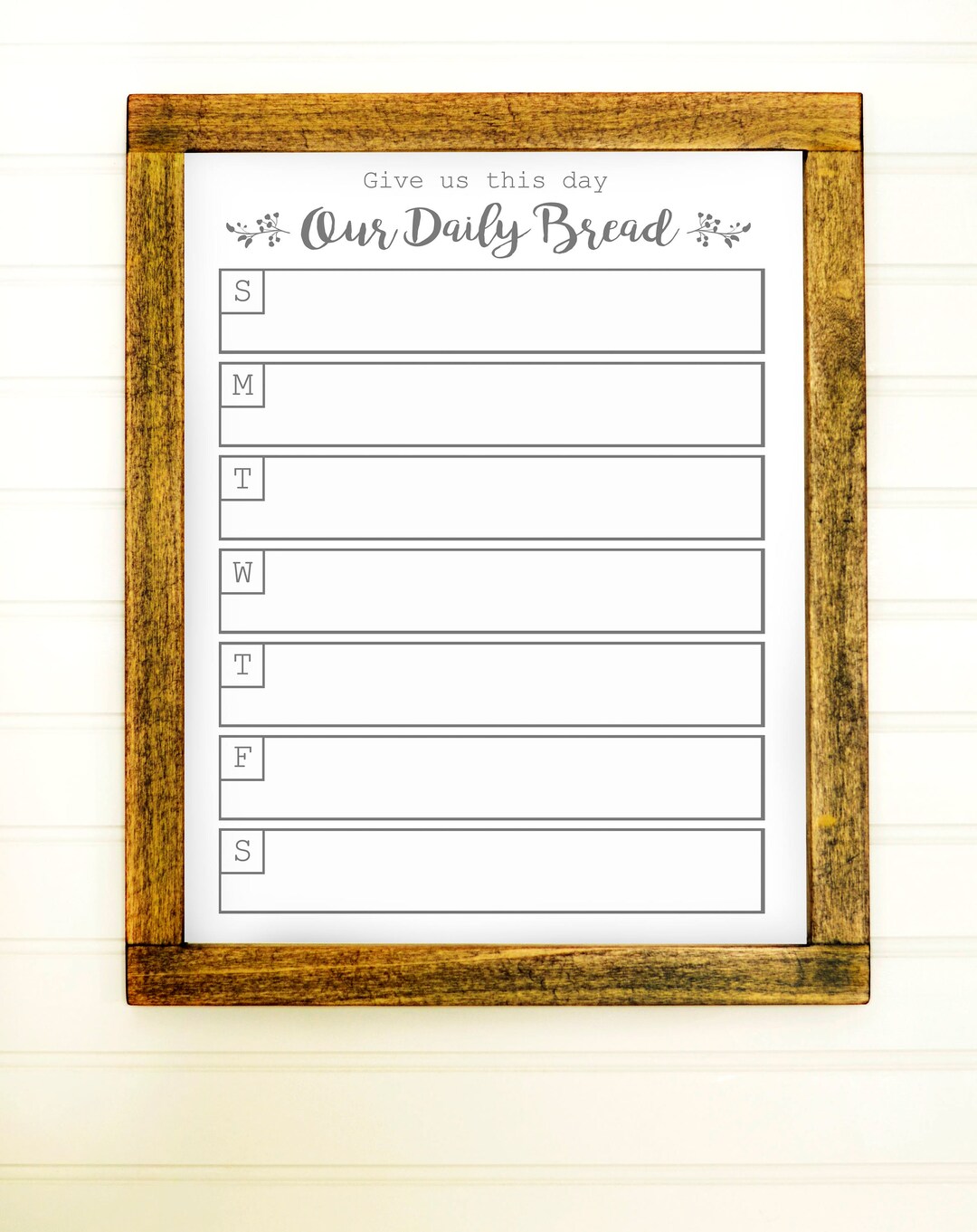 Printable Farmhouse Menu Planner - Weekly Menu Planner - - Meal Planner ...