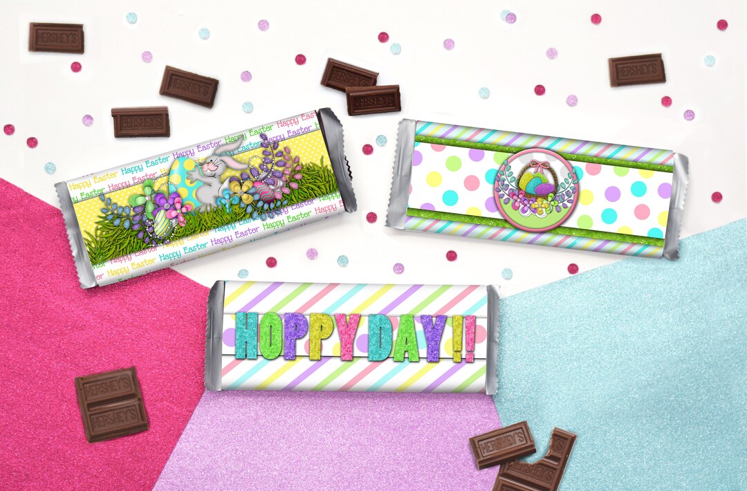 Easter Candy Bar Wrappers – Printable Party Favors (PDF) - Etsy
