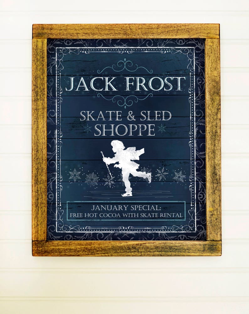 Jack Frost Winter Sign - January Printable - Winter Printable - Ice ...