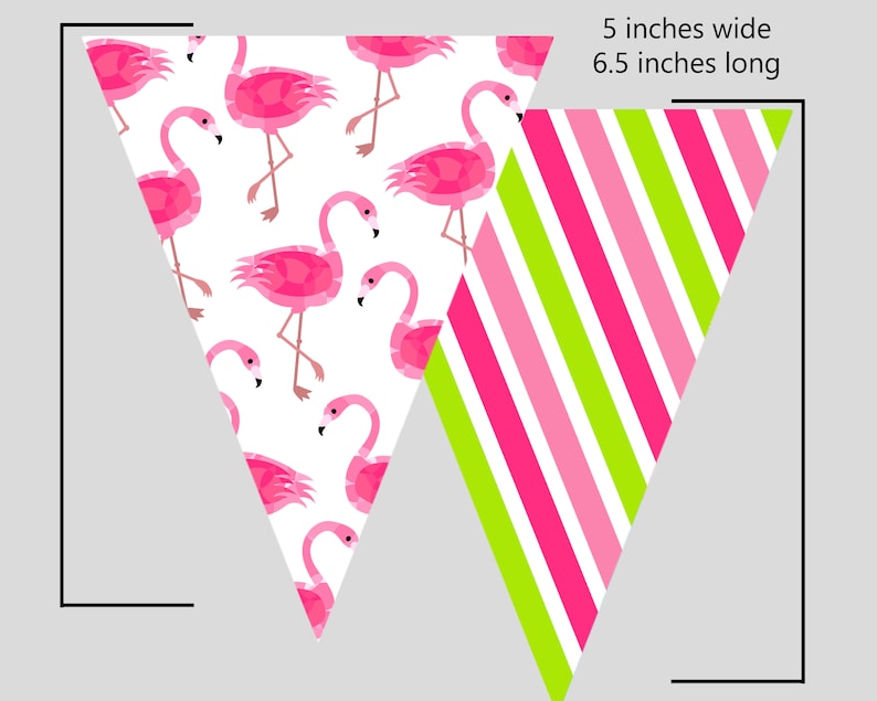 Printable Flamingo Banner Tropical Banner Flamingo Party - Etsy