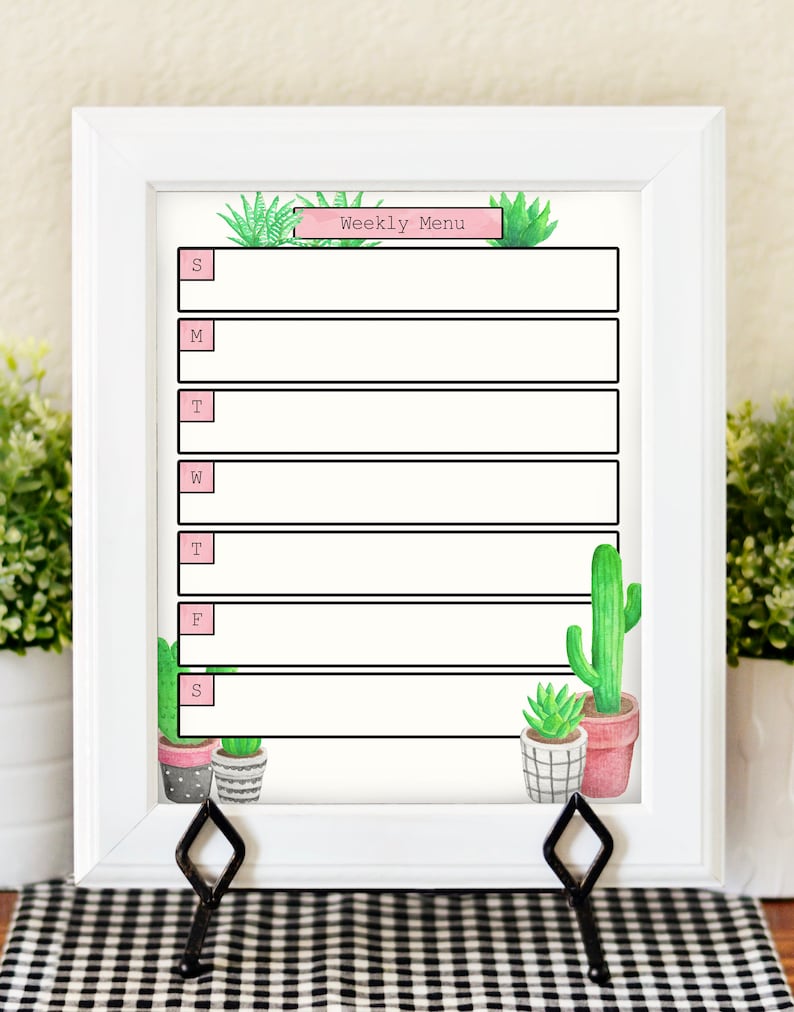 Printable Succulent Cactus Calendar Printable Succulent - Etsy