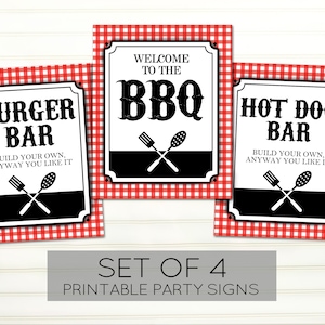 BBQ Party Signs - Barbeque Decorations - Welcome to the BBQ Sign ...