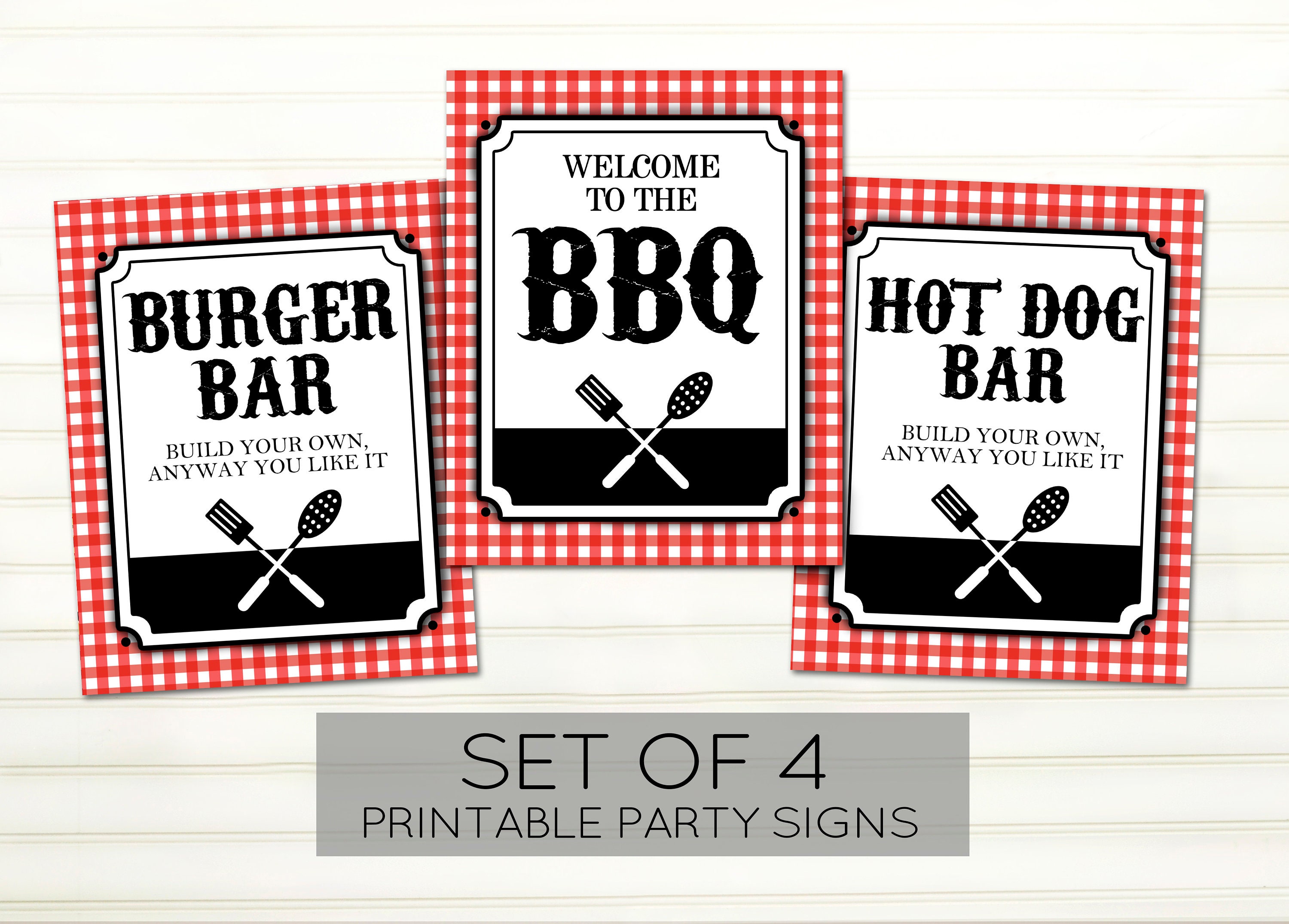 BBQ Party Signs Barbeque Decorations Welcome to the BBQ | Etsy