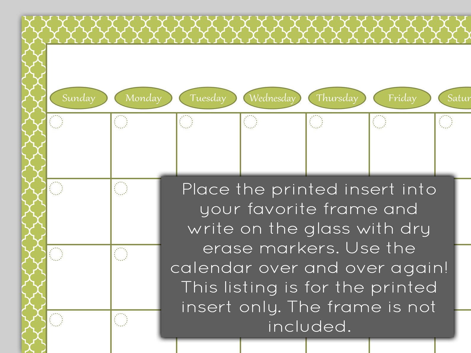 Monthly Wall Calendar Insert Calendar Print Calendar | Etsy