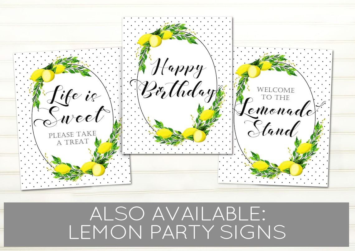 Lemon Pennant Banner - Lemonade Garland - Lemon Bunting - Summer Banner ...