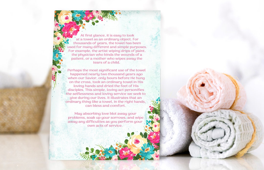 Printable Mother's Day Gift Tag - Mother's Day Towel Gift - Mother's ...