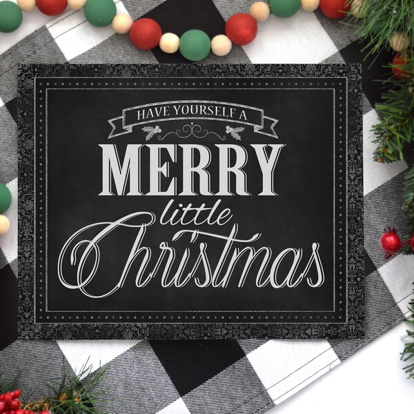 Christmas Chalkboard Sign - Etsy