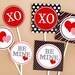 Valentines Cupcake Toppers Valentines Party Circles Valentines Party ...