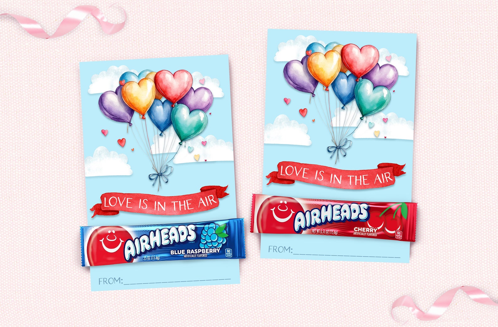 Love is in the Air Valentines Tag - Airhead Valentine Gift Tag ...