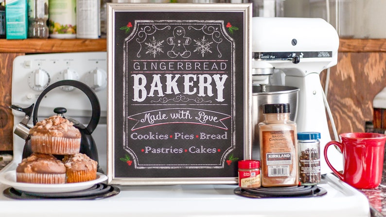 Christmas Bakery Sign Chalkboard Christmas Decor - Etsy