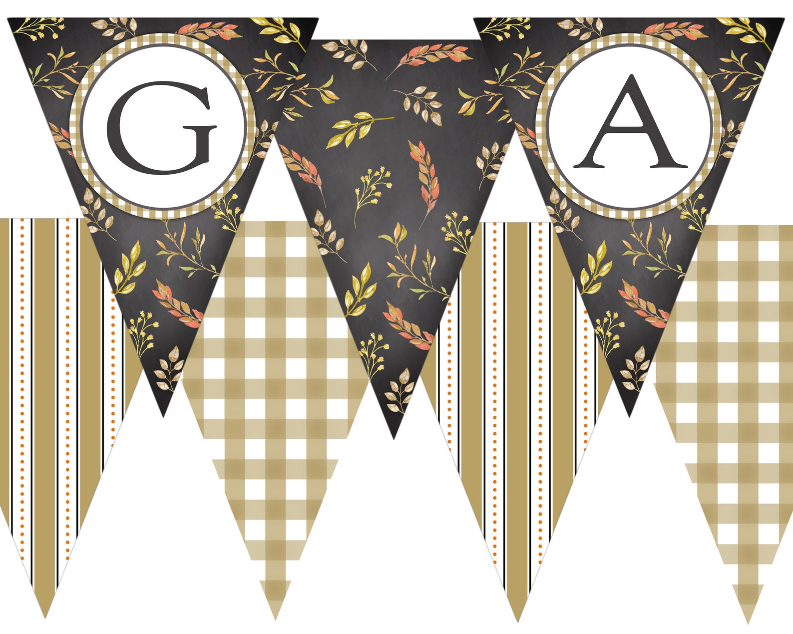 Gather Banner Thanksgiving Banner Fall Pennant Banner - Etsy