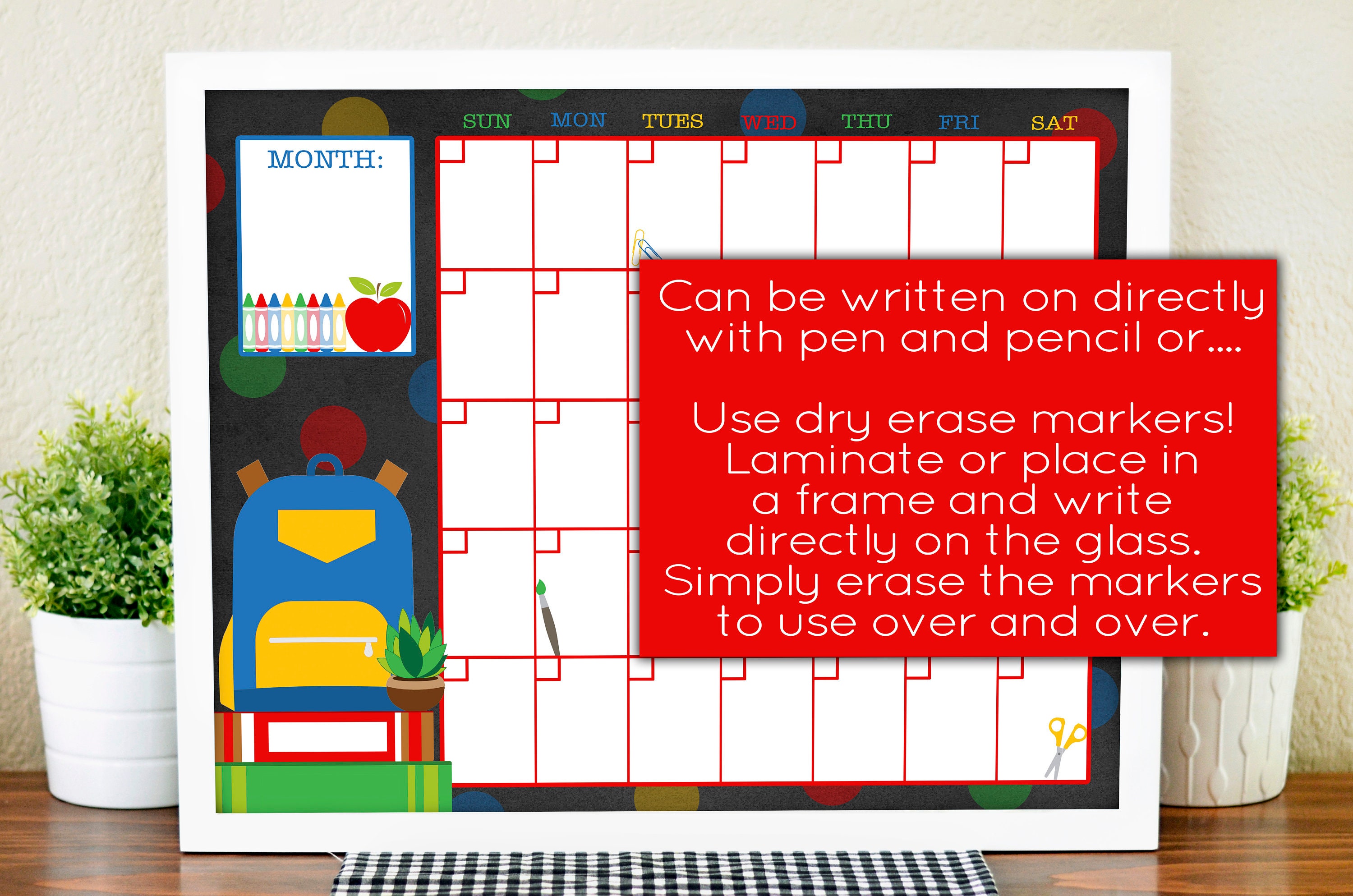 Student Calendar Homeschool Classroom Center Online School | Etsy