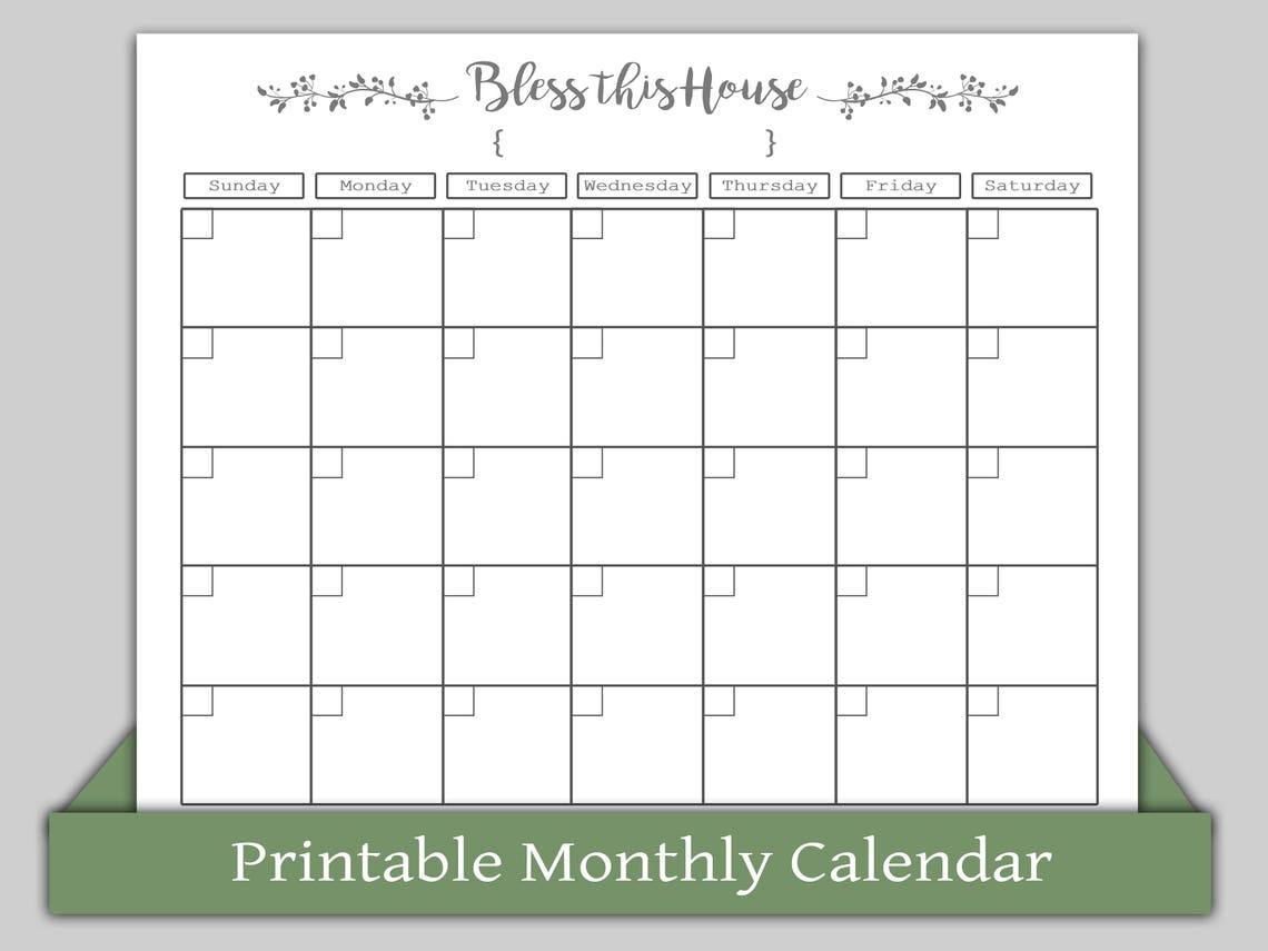 Printable Farmhouse Monthly Calendar Printable Farmhouse - Etsy