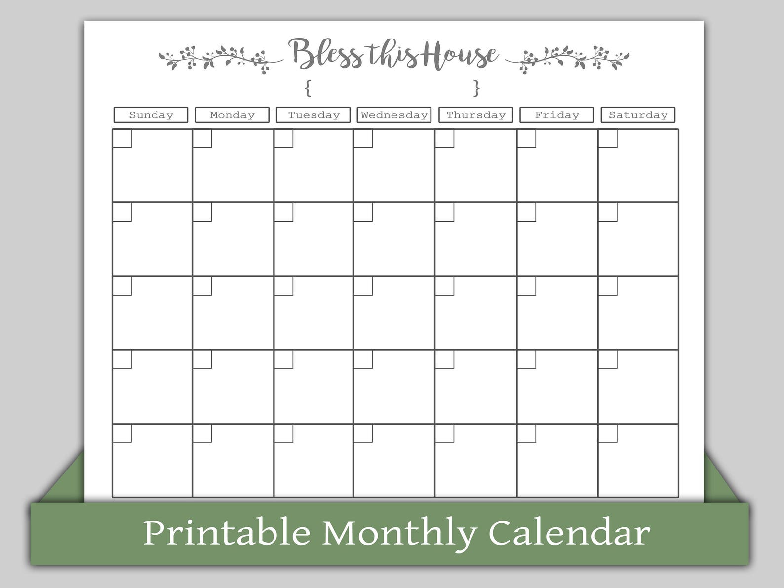 Printable Farmhouse Monthly Calendar Printable Farmhouse - Etsy