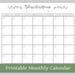 Printable Farmhouse Monthly Calendar - Printable Farmhouse Weekly Menu ...