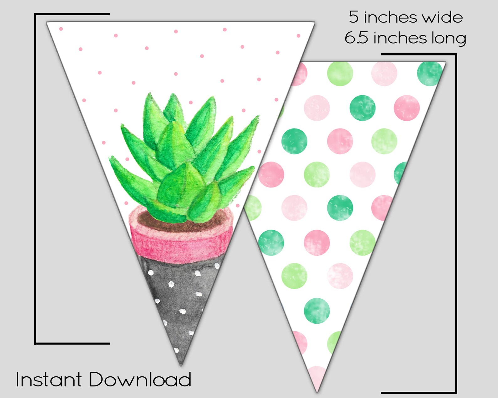 Printable Cactus Banner Cactus Garland Cactus Pennant - Etsy
