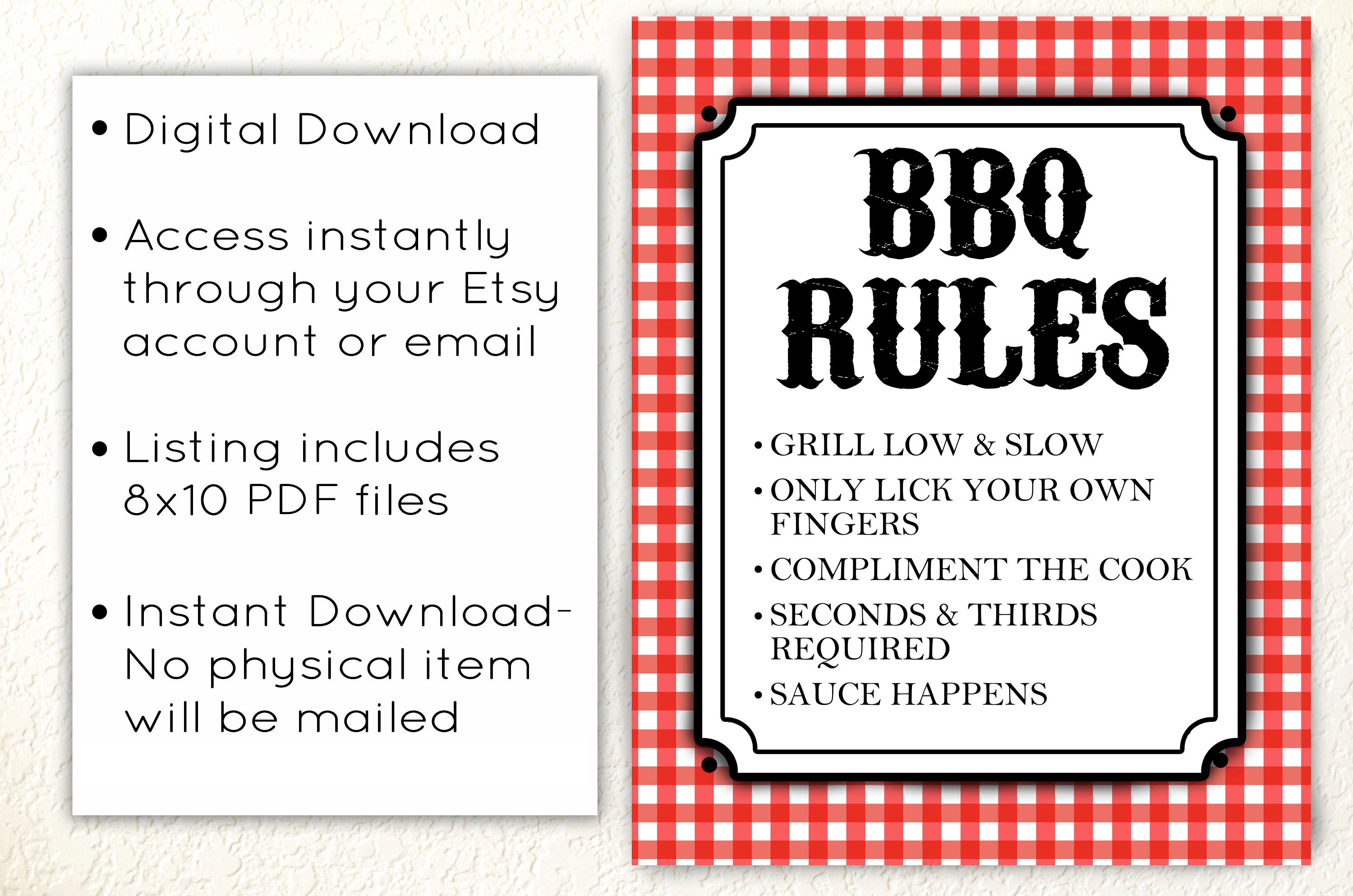 BBQ Party Signs Barbeque Decorations Welcome to the BBQ | Etsy