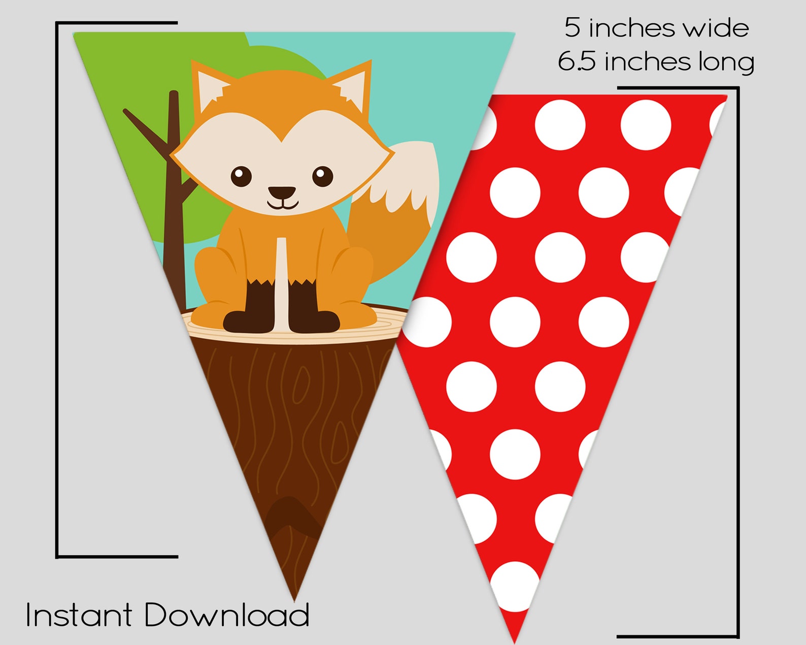 Woodland Pennant Banner Woodland Birthday Party Decoration - Etsy