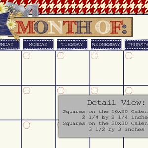 Americana Dry Erase Calendar – Patriotic Menu Planner (digital Download ...