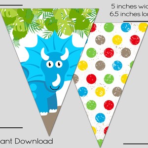 Dinosaur Banner - Dinosaur Pennant - Dinosaur Birthday Party - Dinosaur ...