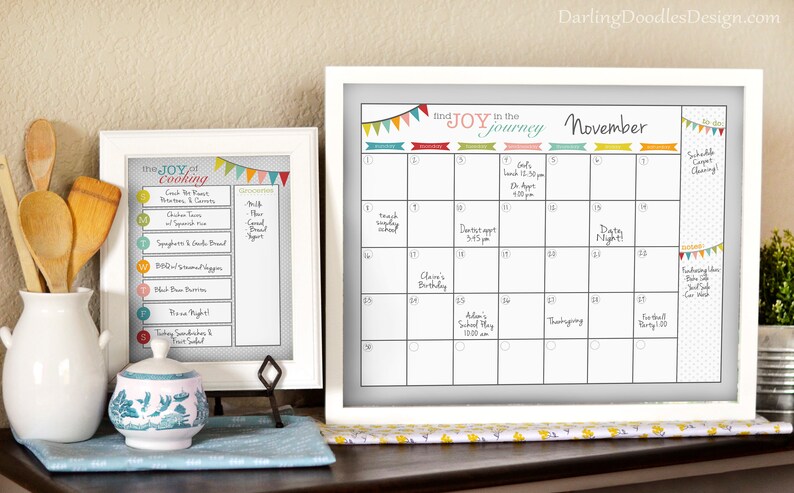Family Calendar - Meal Planner - Family Command Center - Weekly Menu ...
