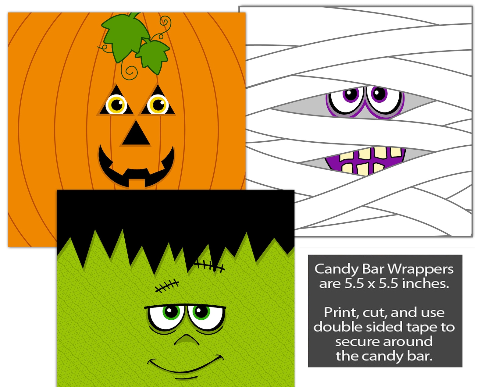 Halloween Party Favor Halloween Treat Tags Halloween Candy - Etsy