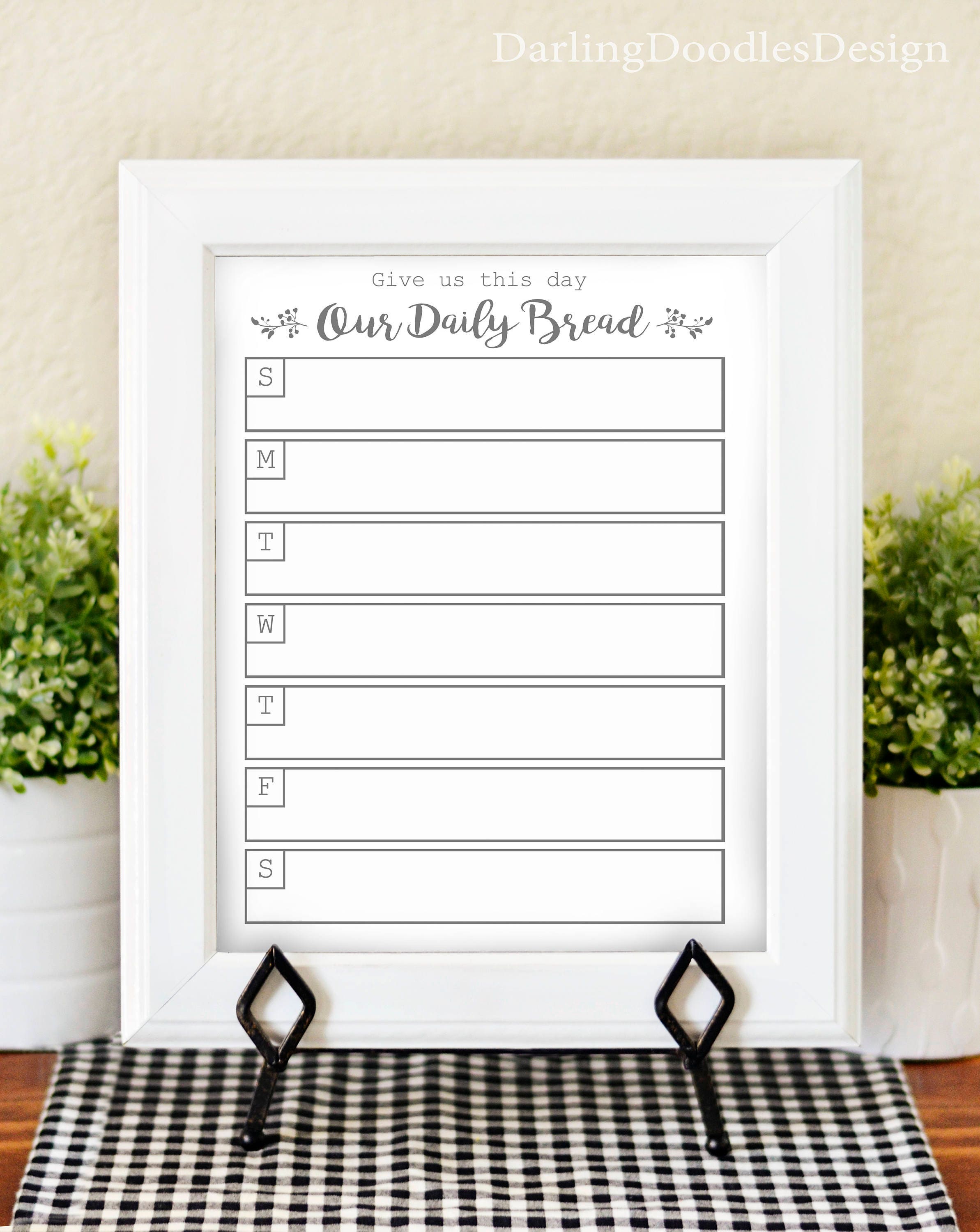 Printable Farmhouse Menu Planner Weekly Menu Planner | Etsy