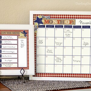 Americana Calendar - Patriotic Calendar - Red White Blue Calendar - Dry ...
