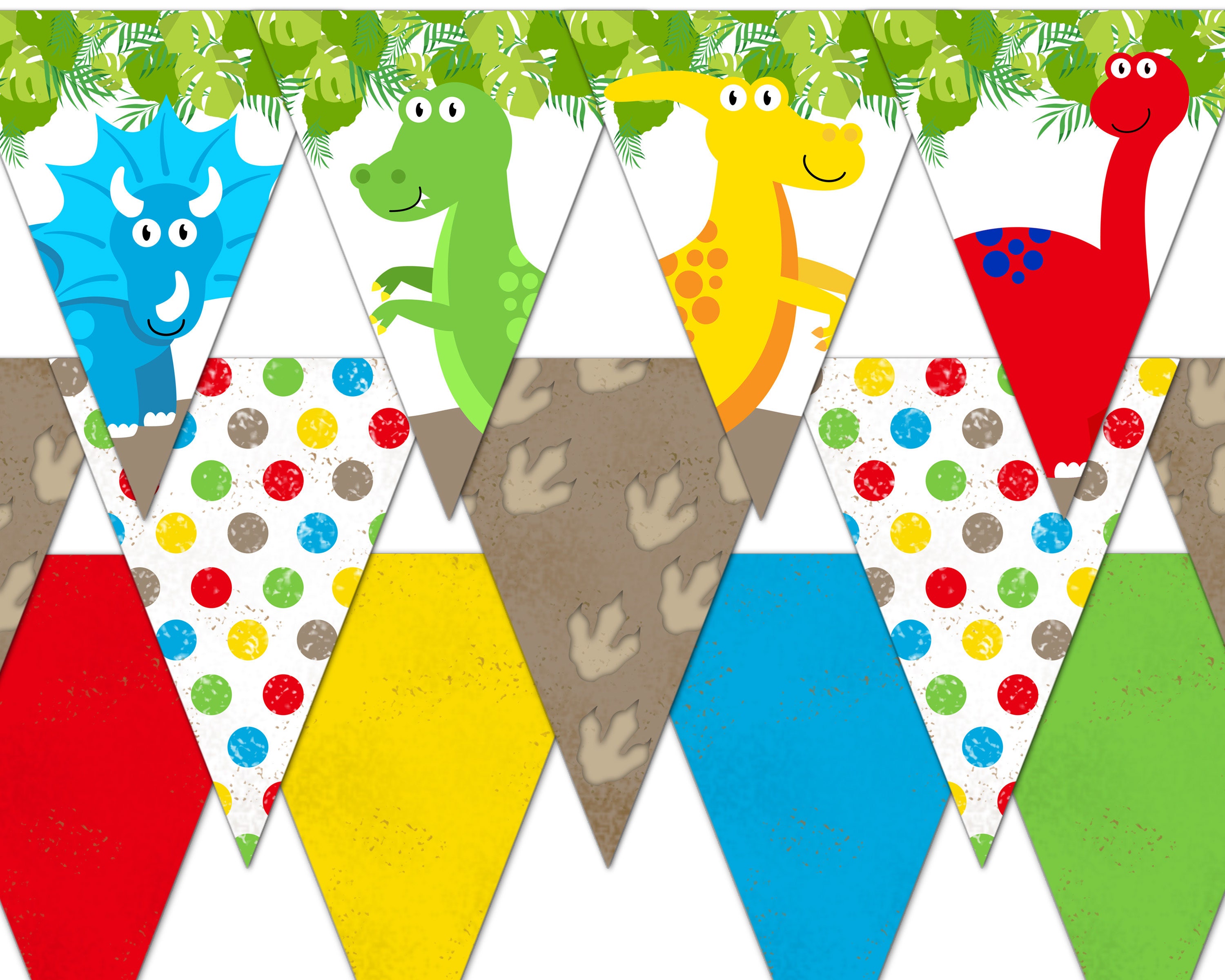 Dinosaur Banner Dinosaur Pennant Dinosaur Birthday Party | Etsy