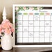 Pink Floral Monthly Calendar Printable Monthly Calendar Dry Erase ...